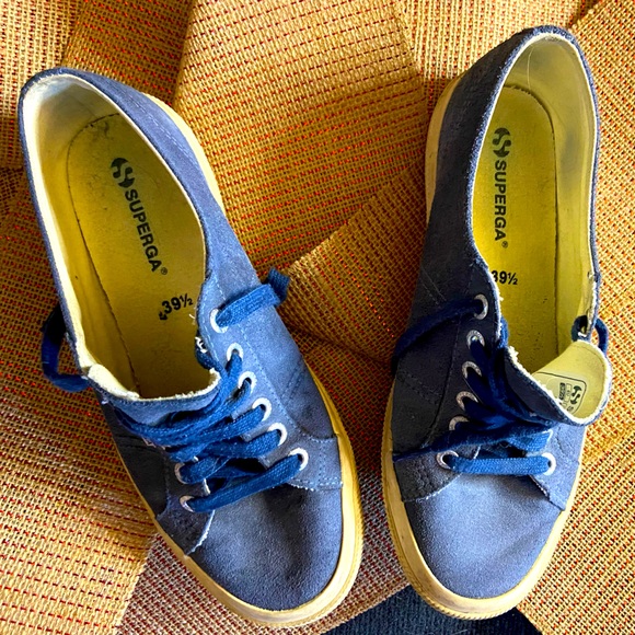 Superga | Shoes | Super Blue Suedeno Longer Produced Superga Tie Up ...